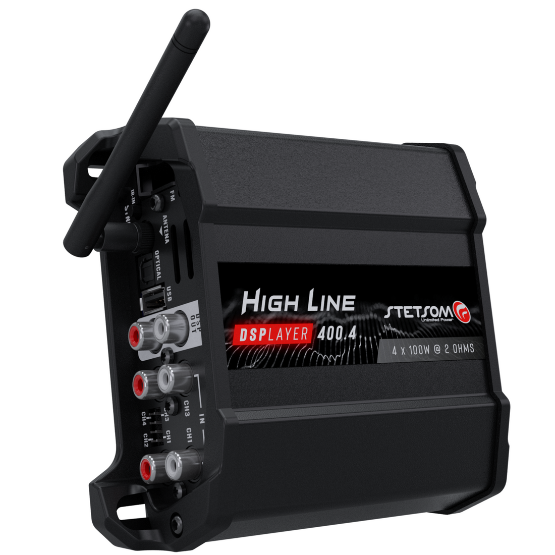 Stetsom High Line DSPLAYER 400.4, Car Audio Amplifier with DSP, Blueto